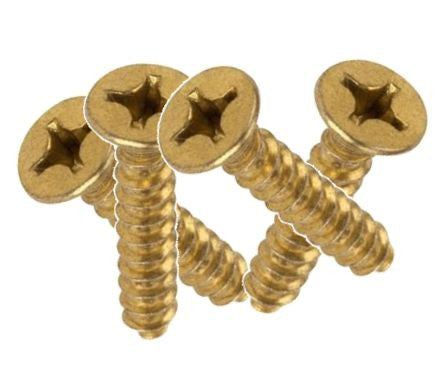Medium Brass Wood Screws (100 count) #8x1.25"